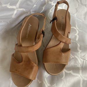 Antelope | Shoes | Antelope Leather Wedge Sandals | Poshmark